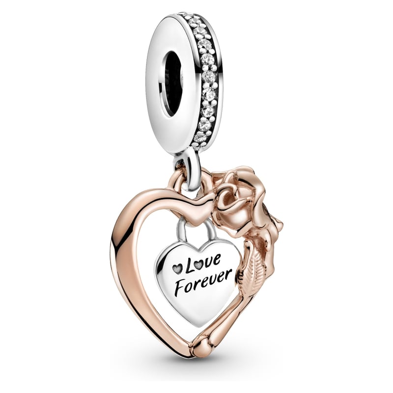 PANDORA Charm Colgante Corazón Y Flor Rosa Mujer Pandora | falabella.com