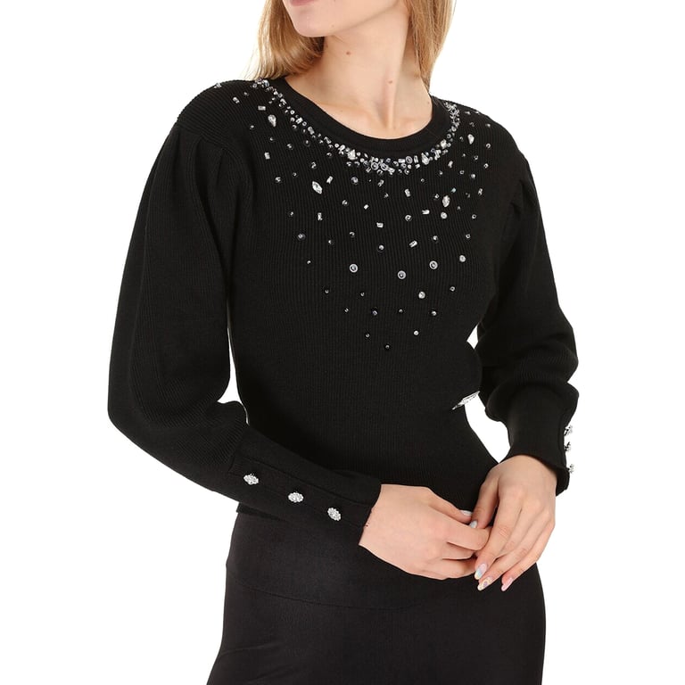 DISHE JEANS Sweater Negro Cristales | falabella.com