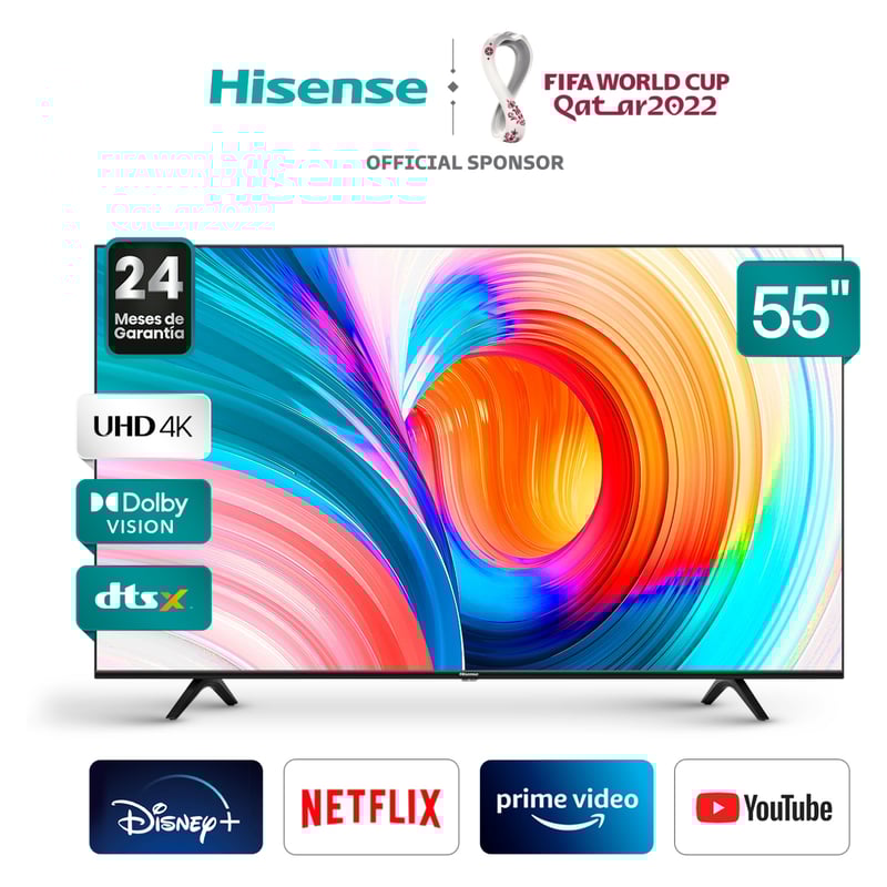 HISENSE LED Smart TV 55" 55A6G 4K HDR Hisense | falabella.com