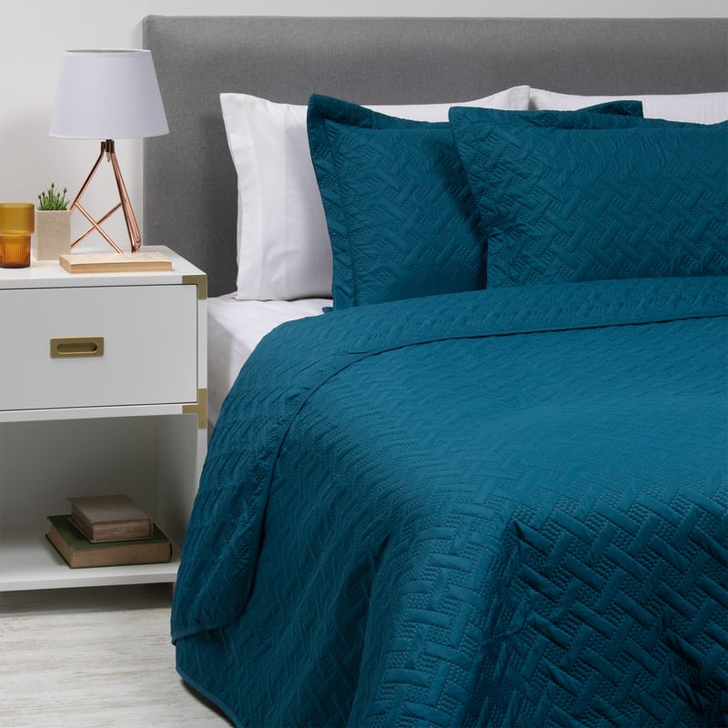 ZAHR Cubrecama Liso Doble Azul Zahr | falabella.com