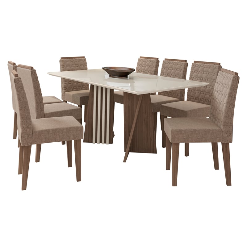 JDO & DESIGN Juego de Comedor Lisboa 8 Sillas Café Jdo & Design ...