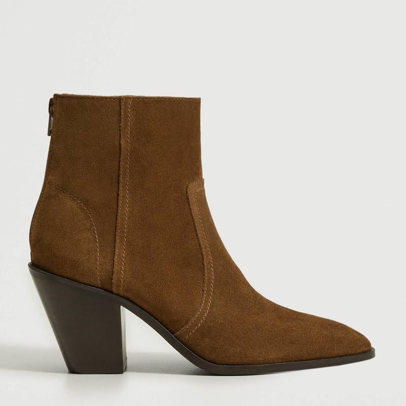 MANGO Bota Vaquera Mujer Cuero Café Mango | falabella.com
