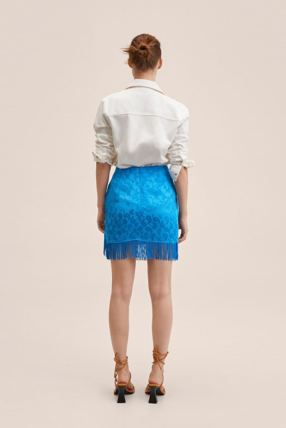 MANGO Minifalda Flecos Jacki Mujer Mango | falabella.com