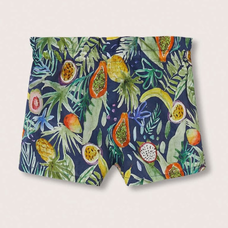 MANGO KIDS Short Estampado Tropical Platano Niña Mango Kids | falabella.com