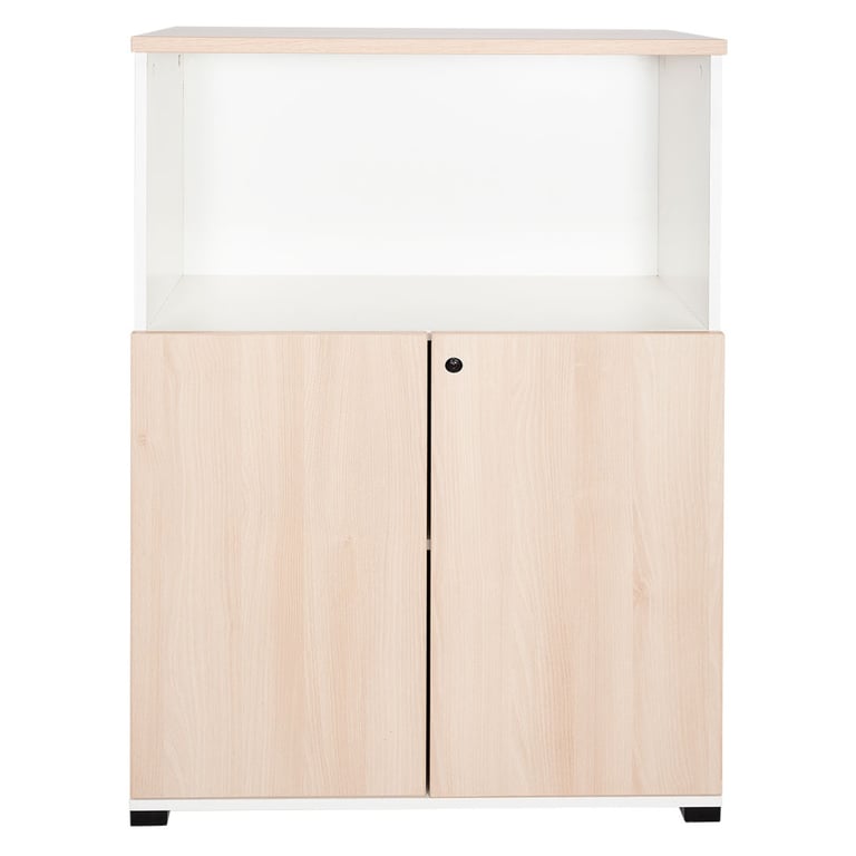 FORM OFFICE Gabinete Med 2 Puertas Lib 80X40X120 Nat/Blanco Form Office ...
