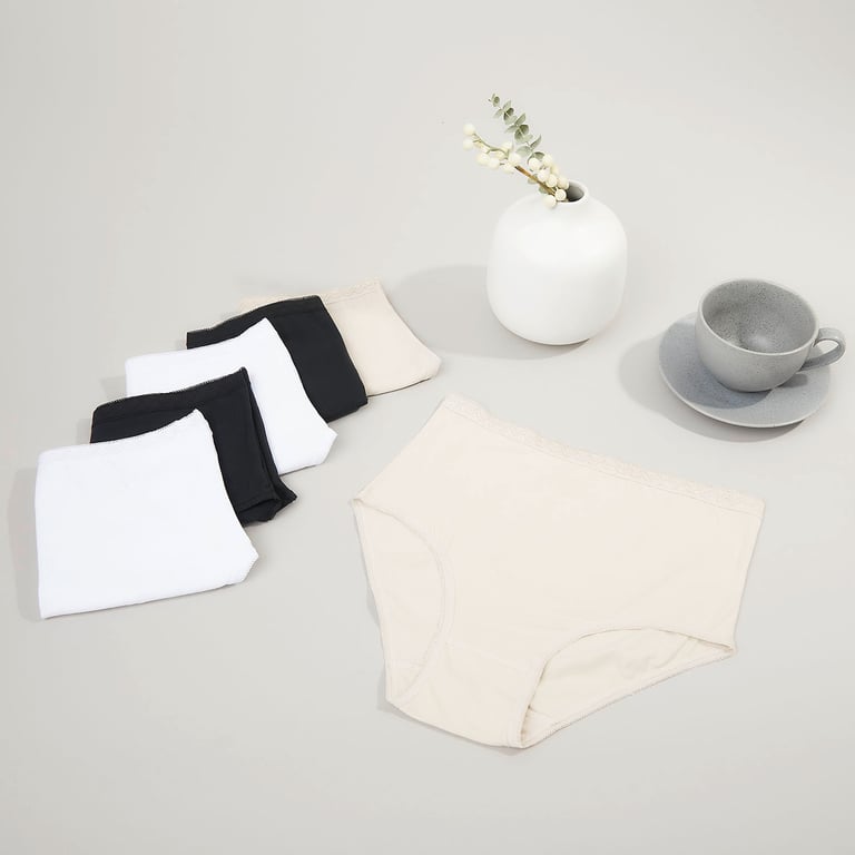 FLORES Pack de 6 Calzones Alto Algodón Mujer Flores | falabella.com