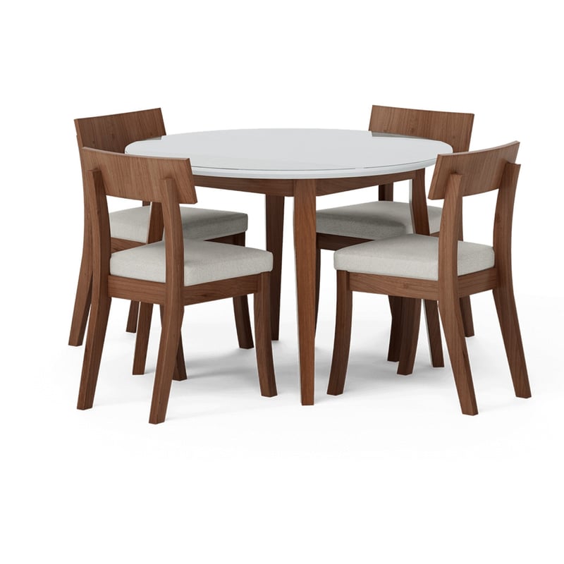 MAGASA Juego de Comedor Venecia Redon C/Vi 4 Sillas Bicolor Magasa ...