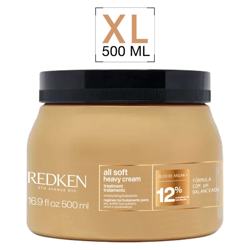 REDKEN Máscara XL de Tratamiento Hidratante Cabello Seco Heavy Cream ...