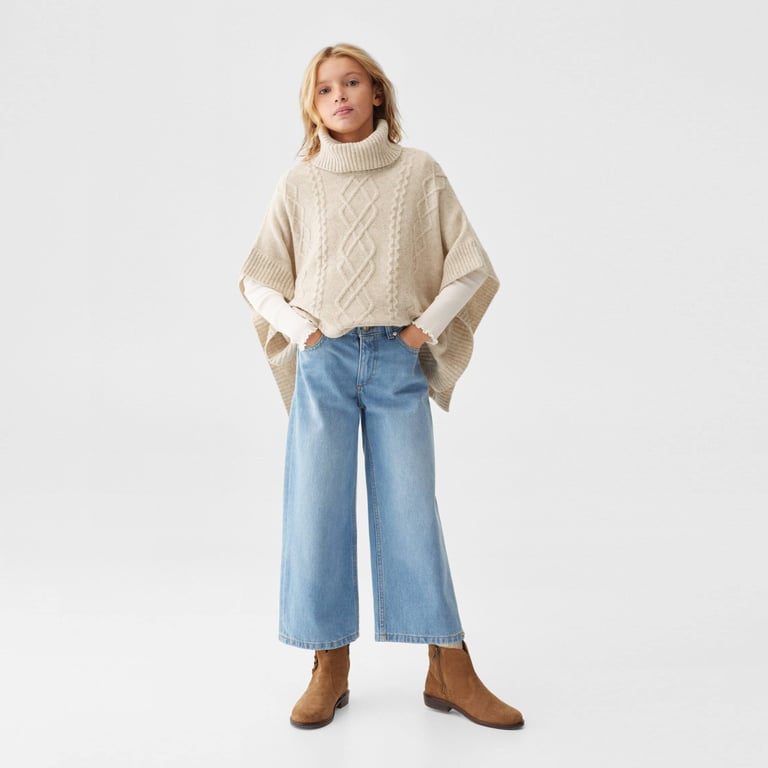 MANGO KIDS Poncho Punto Ochos Niña Mango Kids | falabella.com