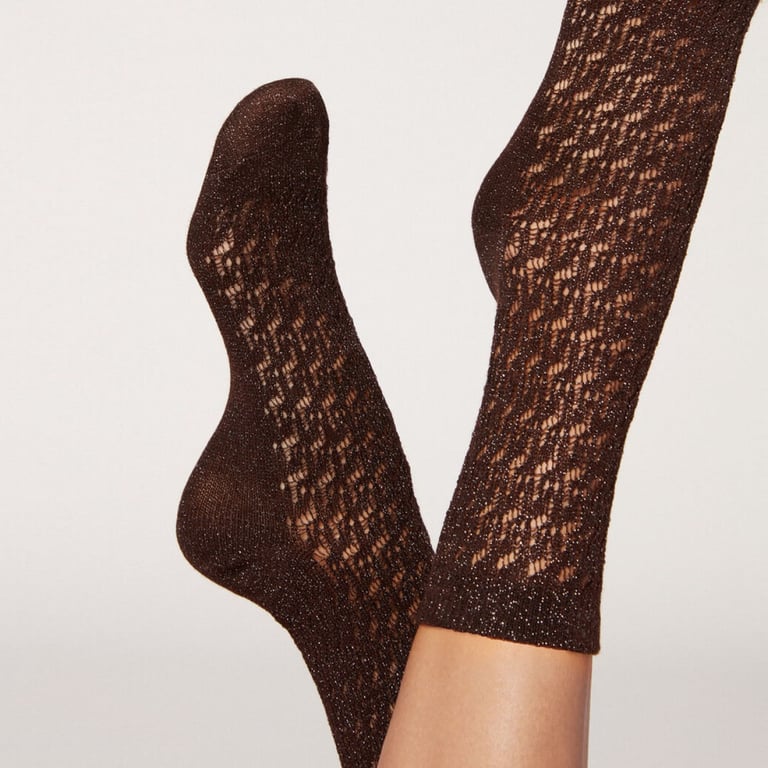 CALZEDONIA Calcetines Cortos Cashmere Con Glitter Mujer Calzedonia ...
