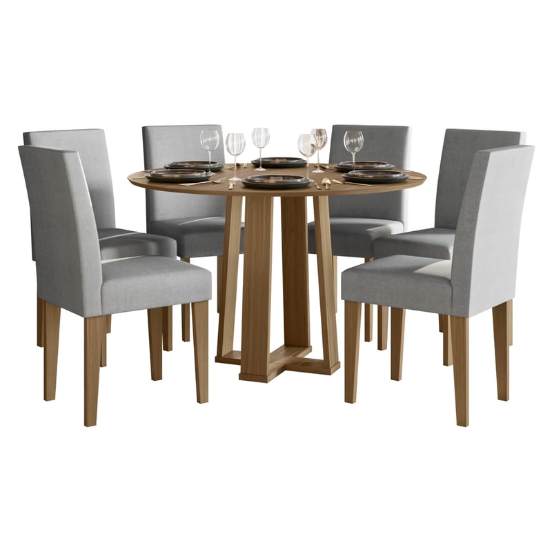 JDO & DESIGN Juego de Comedor Karina 6 Sillas Gris Jdo & Design ...
