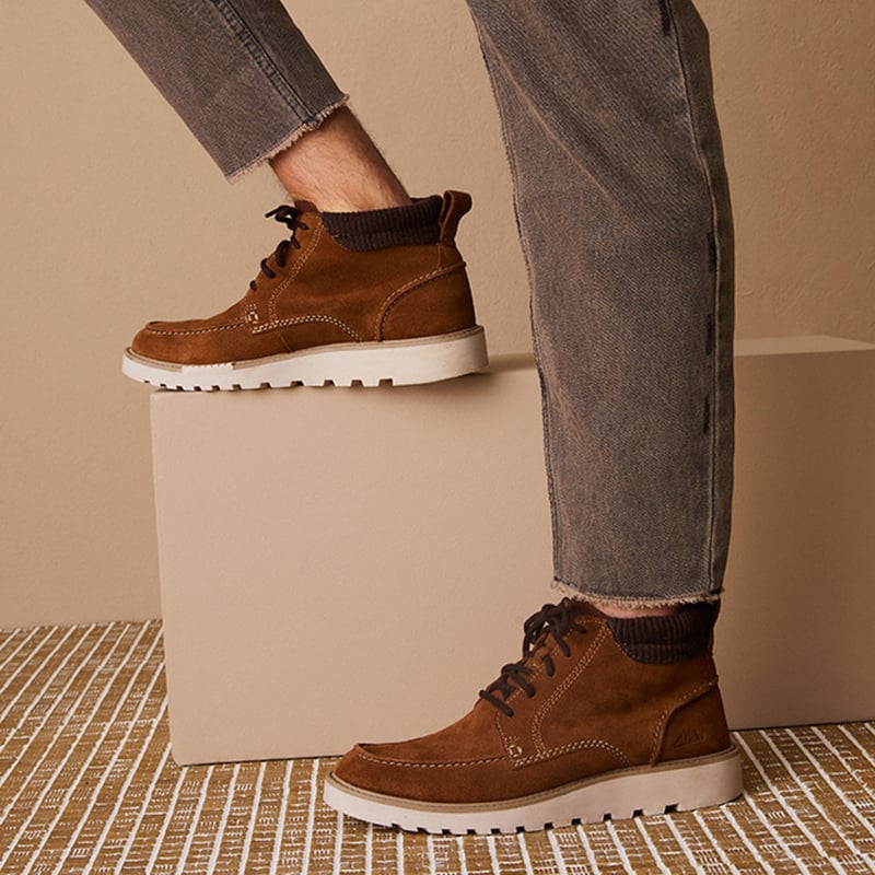 CLARKS Botín Hombre Cuero Café Clarks | falabella.com