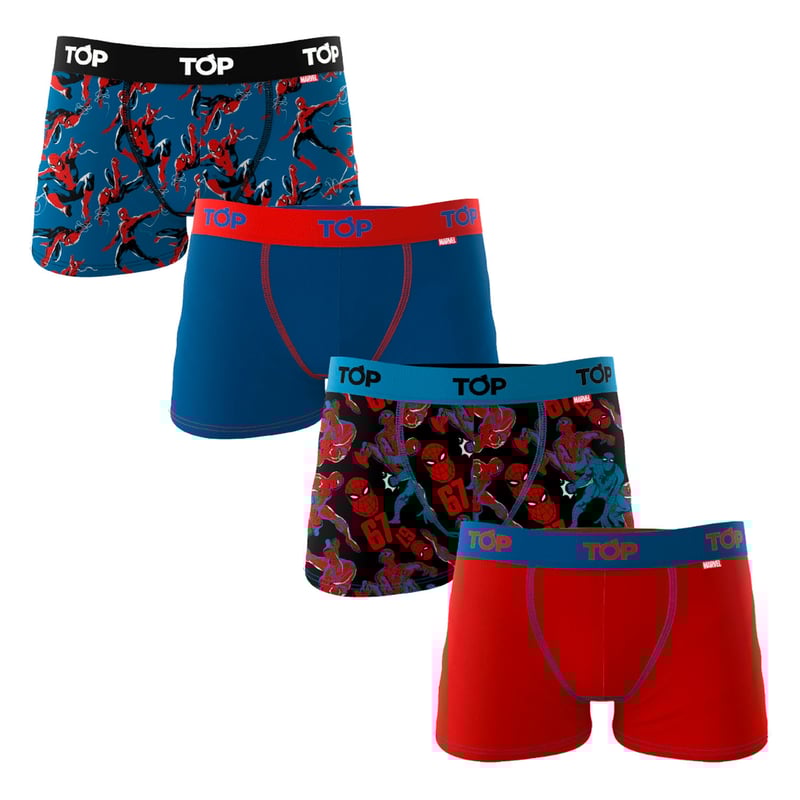 TOP Boxer Pack 4 Unidades Algodón Niño Top | falabella.com