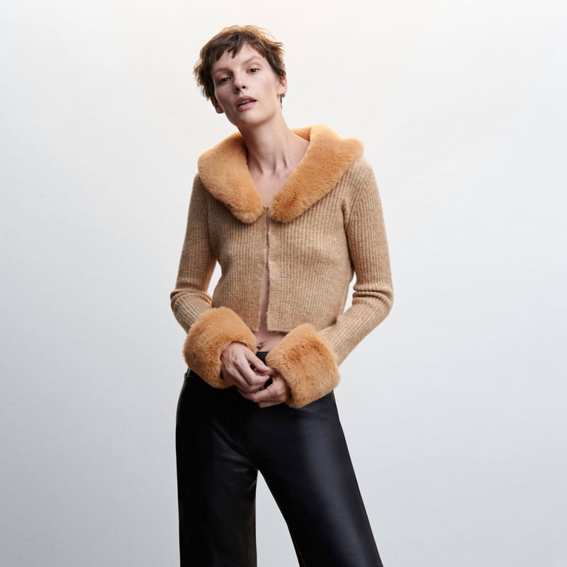 MANGO Mango Chaleco Cuello Pelo Puddle Mujer | falabella.com