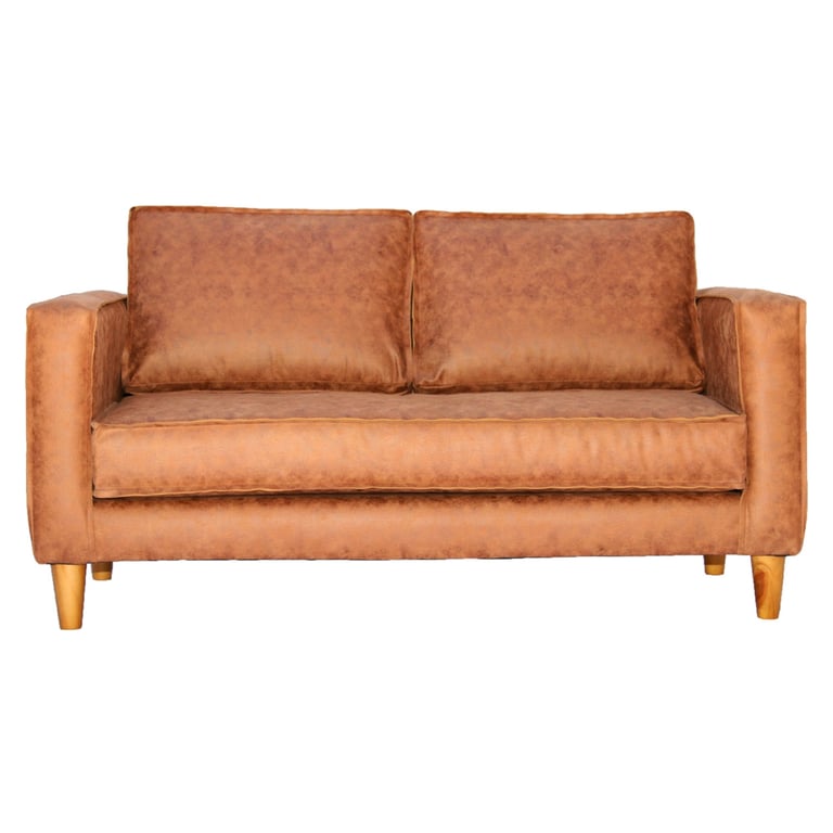 BARRA DESIGN Sofá Luna 2 Cuerpos Cuero Bonded Barra Design | falabella.com