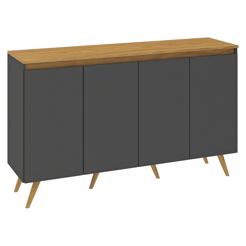 JDO & DESIGN Buffet Retro 4 Puertas Grafito Nogal Jdo & Design ...