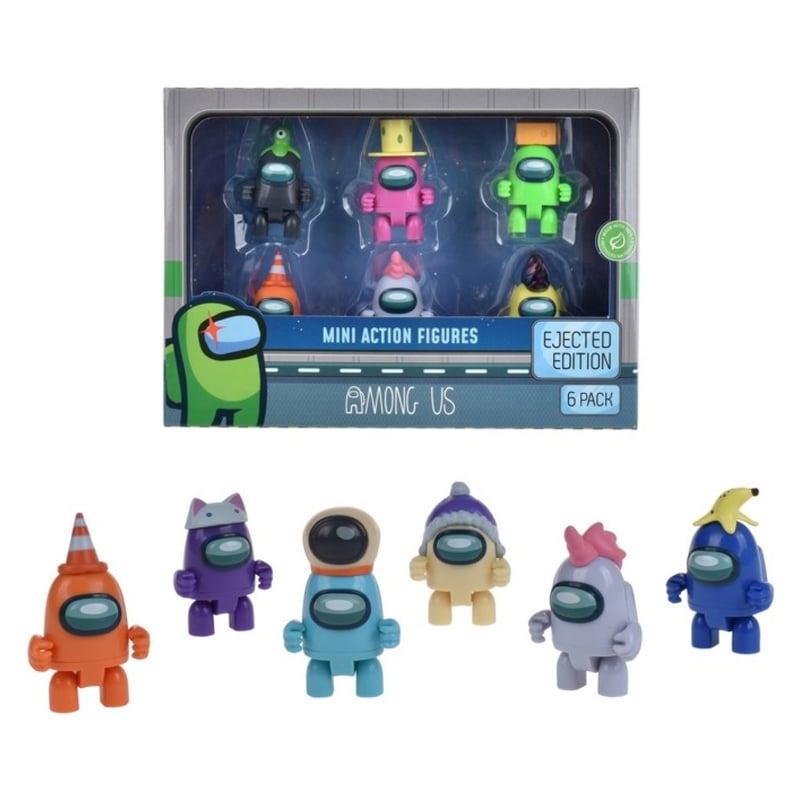 AMONG US Pack 6 Figuras De 5 Cms Material Reciclable (Contiene Producto ...