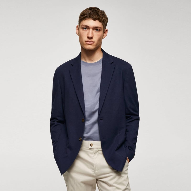 MANGO MAN Blazer Slim Fit Algodón Estructura Hombre Mango Man ...