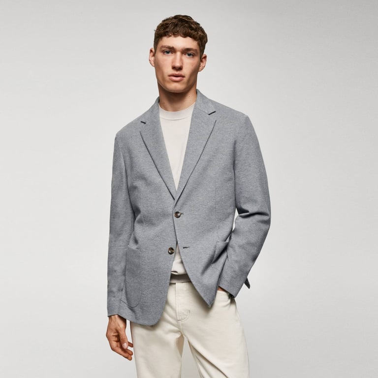 MANGO MAN Blazer Slim Fit Algodón Estructura Hombre Mango Man ...