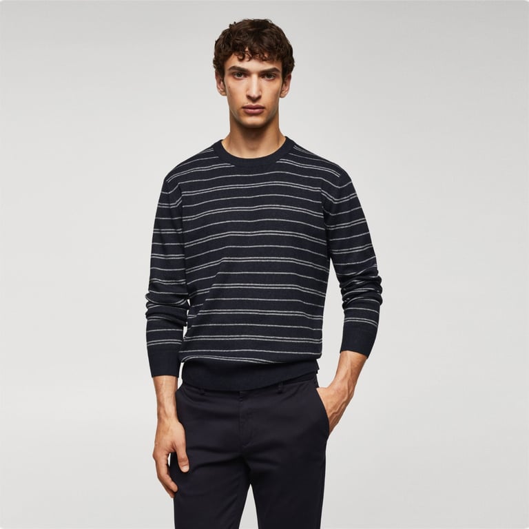 MANGO MAN Sweater Rayas Punto Fino Hombre Mango Man | falabella.com