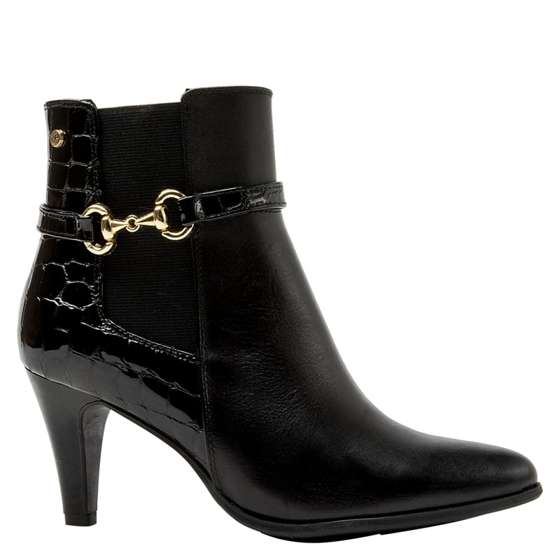 BRUNO ROSSI Botín Mujer Cuero Negro Bruno Rossi | falabella.com