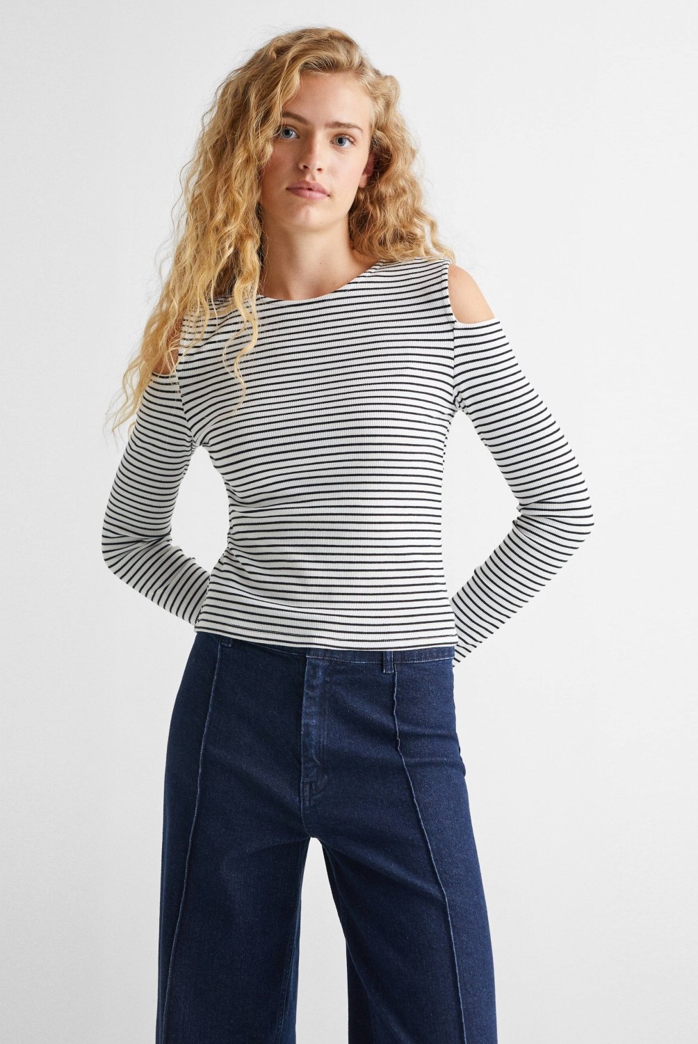 MANGO TEEN Polera Manga Larga Rayas Mujer Mango Teen | falabella.com