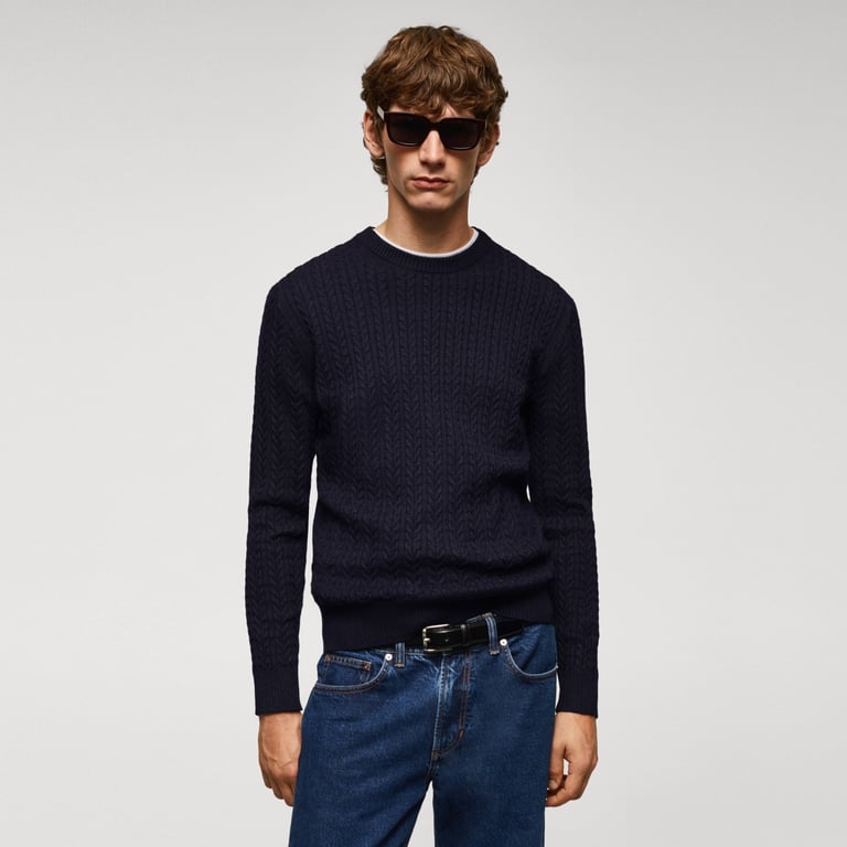 MANGO MAN Sweater Algodón Trenzado Hombre Mango Man | falabella.com