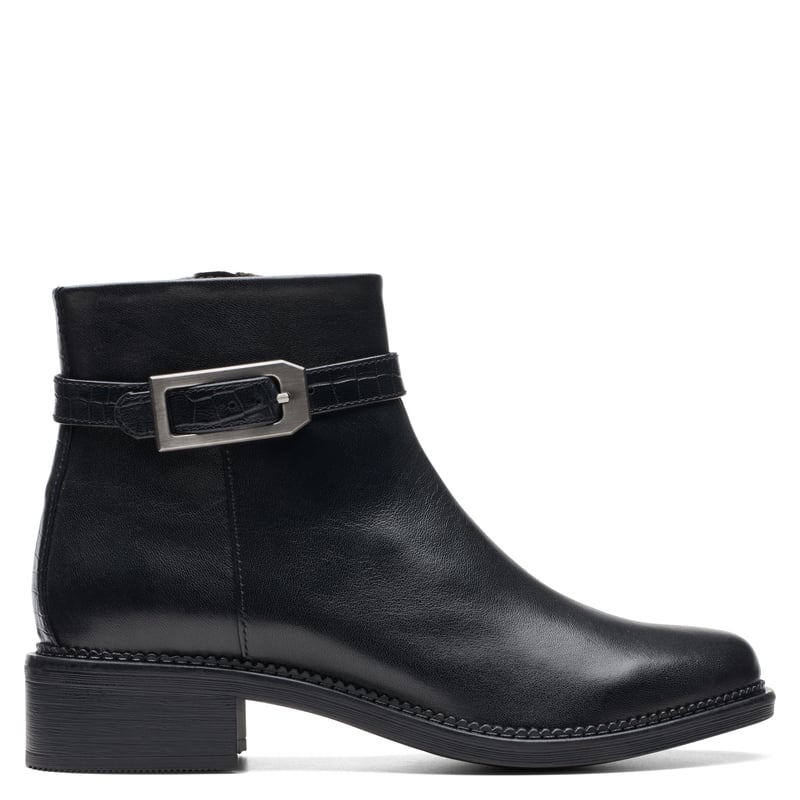 CLARKS Botín Mujer Cuero Negro Clarks | falabella.com