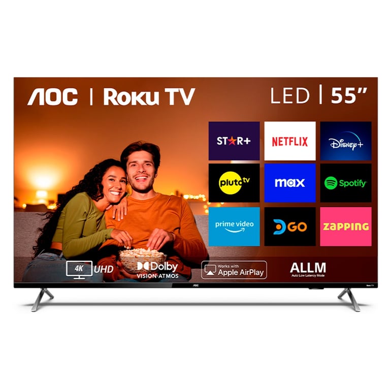 AOC Roku 55 Uhd 4K Smart Tv 55U6125 Aoc | falabella.com