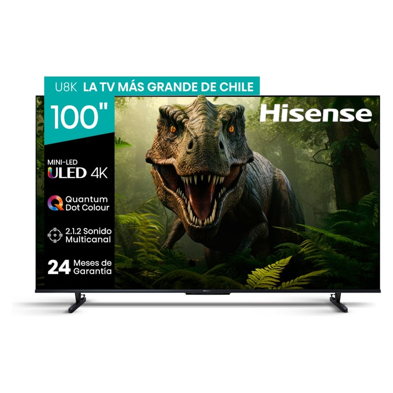 HISENSE Mini LED Smart TV 100" U8K 4K Google TV Hisense | falabella.com
