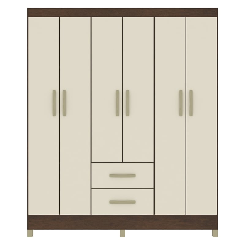 JDO & DESIGN Closet Milano 6 Puertas 2 Cajones Rust/Champagne Jdo ...