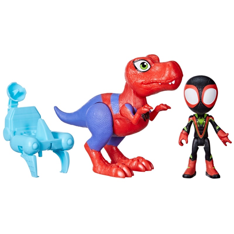 MARVEL Spidey & His Amazing Friends Dino-Webs Spidey-Rex Y Miles Spin ...