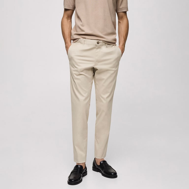 MANGO MAN Pantalón Chino Slim Fit Sarga Hombre Mango Man | falabella.com