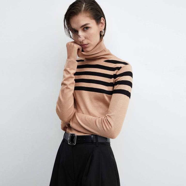 MANGO Sweater Punto Fino Cuello Vuelto Mujer Mango | falabella.com