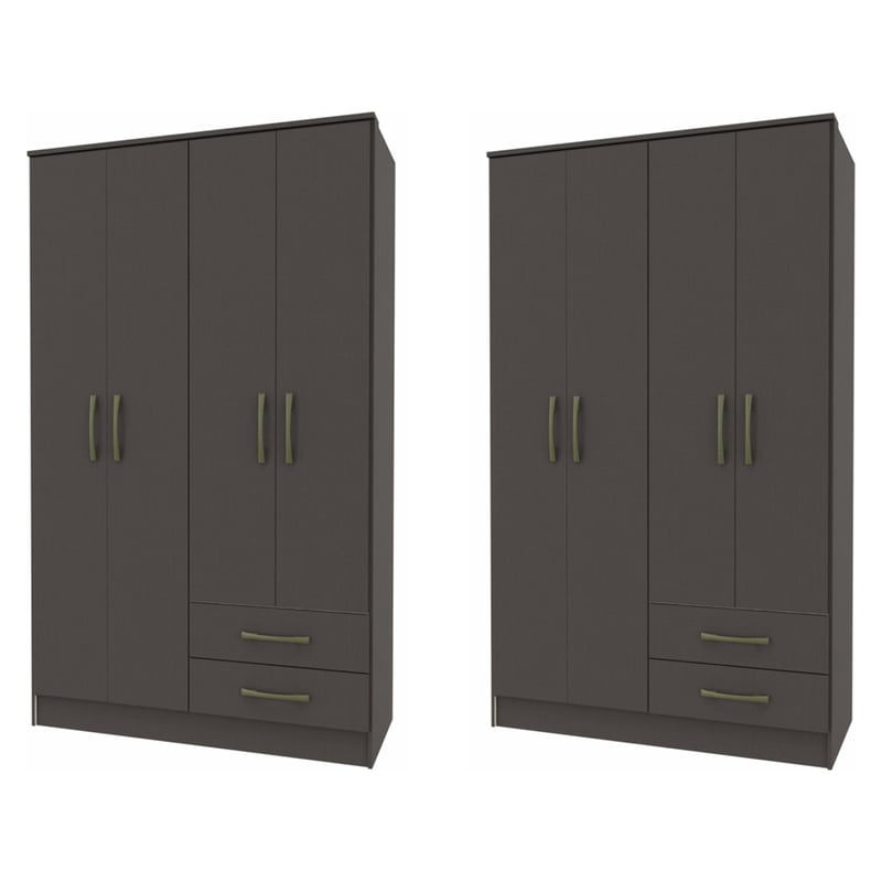 VEKKAHOME Combo Pequim Dark 2 Closet 4 Puertas Vekkahome | falabella.com