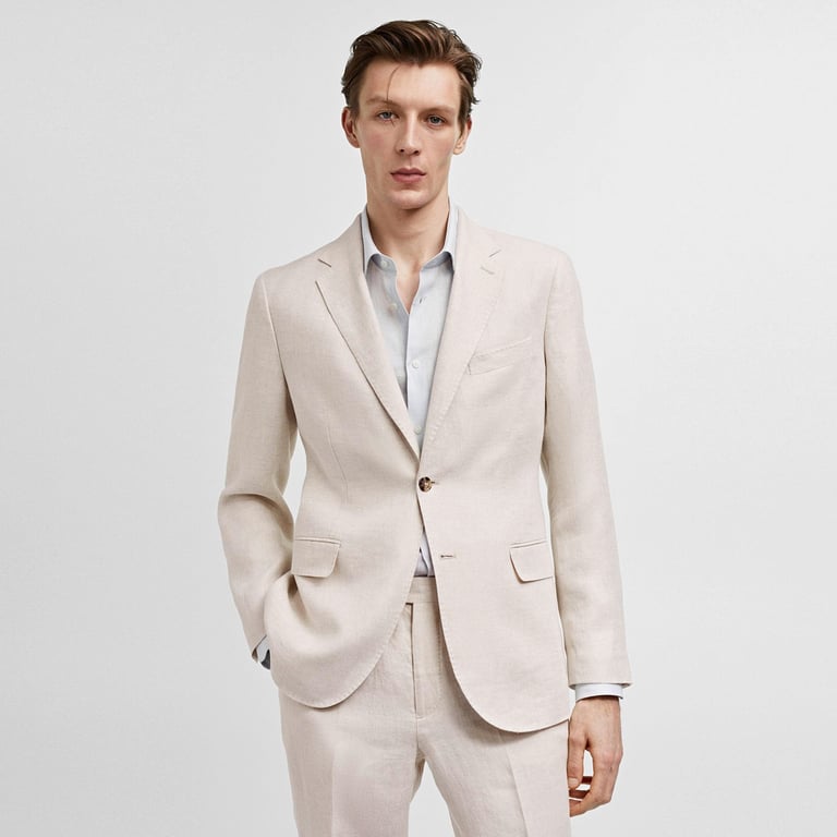 MANGO MAN Blazer Traje Slim Fit 100% Lino Hombre Mango Man | falabella.com