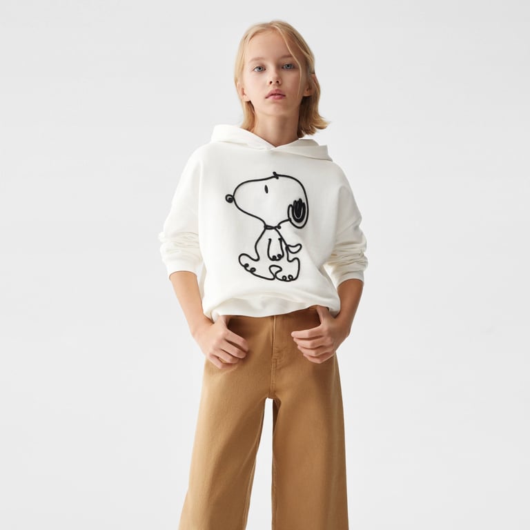 MANGO KIDS Polerón con Bordado de Snoopy Niña Mango Kids | falabella.com