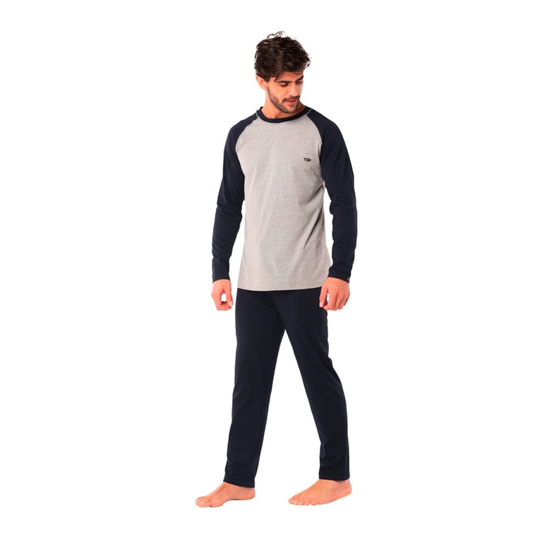 TOP Pijama Largo Algodón Hombre Top | falabella.com