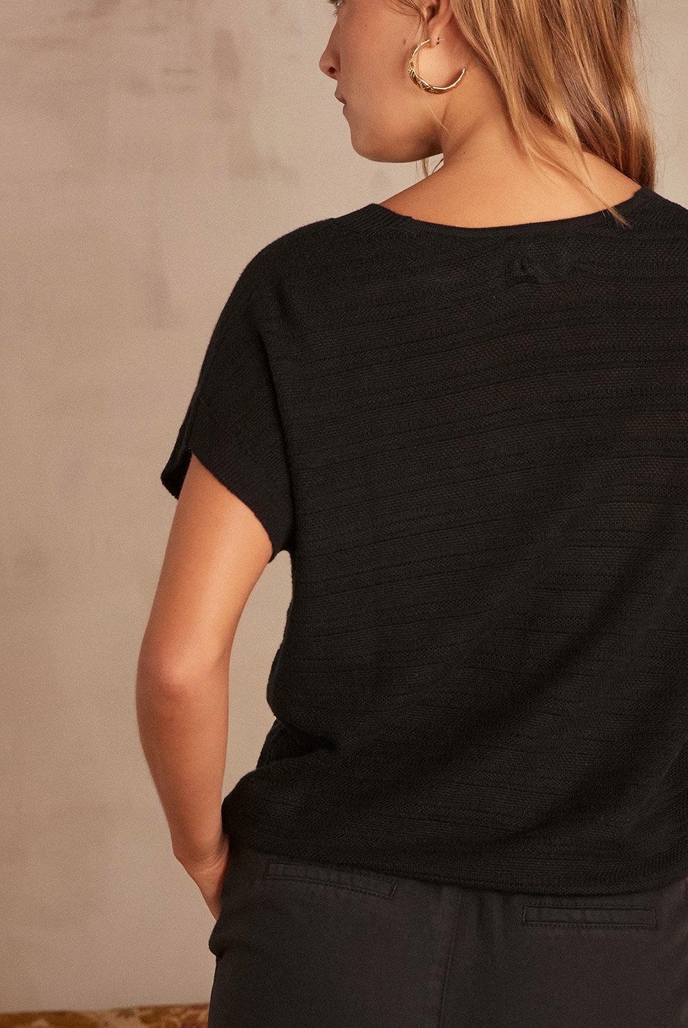 MAISON 123 Polera Manga Corta a Rayas Mujer | falabella.com