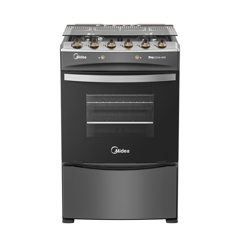 MIDEA Cocinas a Gas 4 Quemadores Horno de 68L con Grill Multigas MCG ...