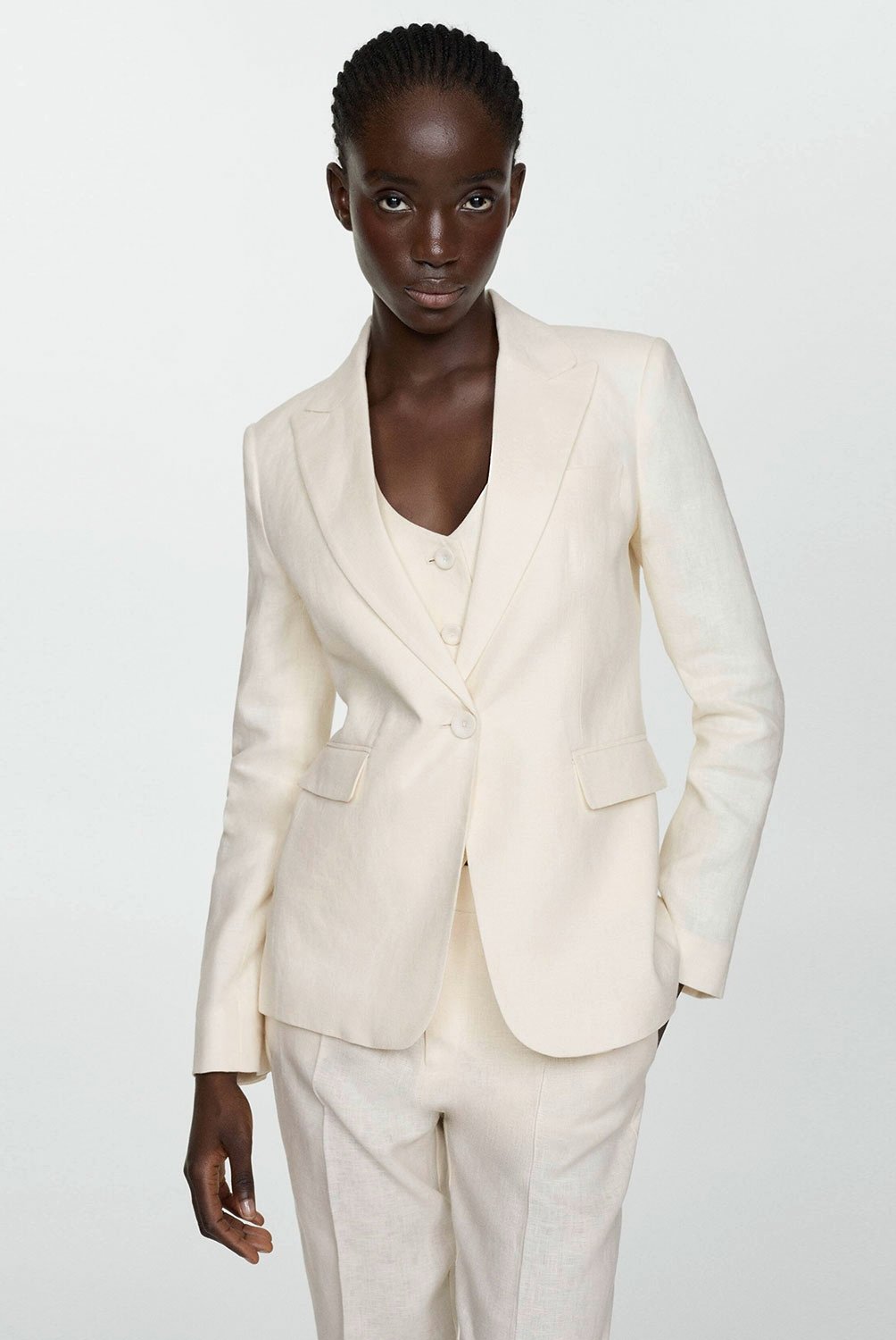 Mango Blazer Traje 100 Lino Mujer Mango Falabella