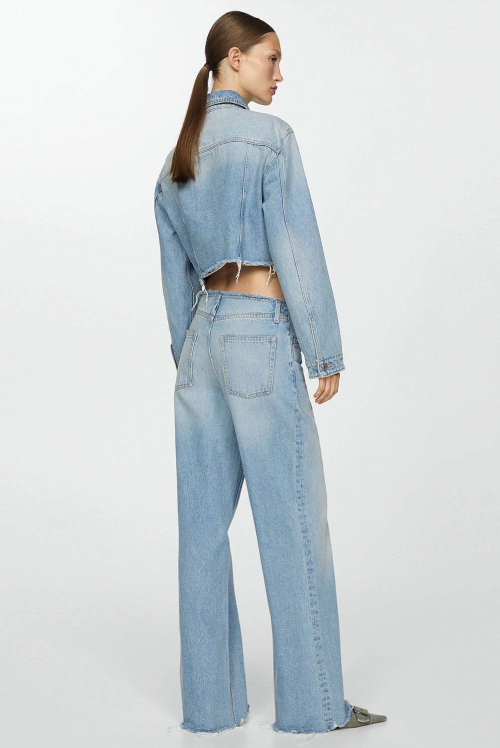 MANGO Jeans Wideleg Terminaciones Deshilachadas Mujer Mango | falabella.com