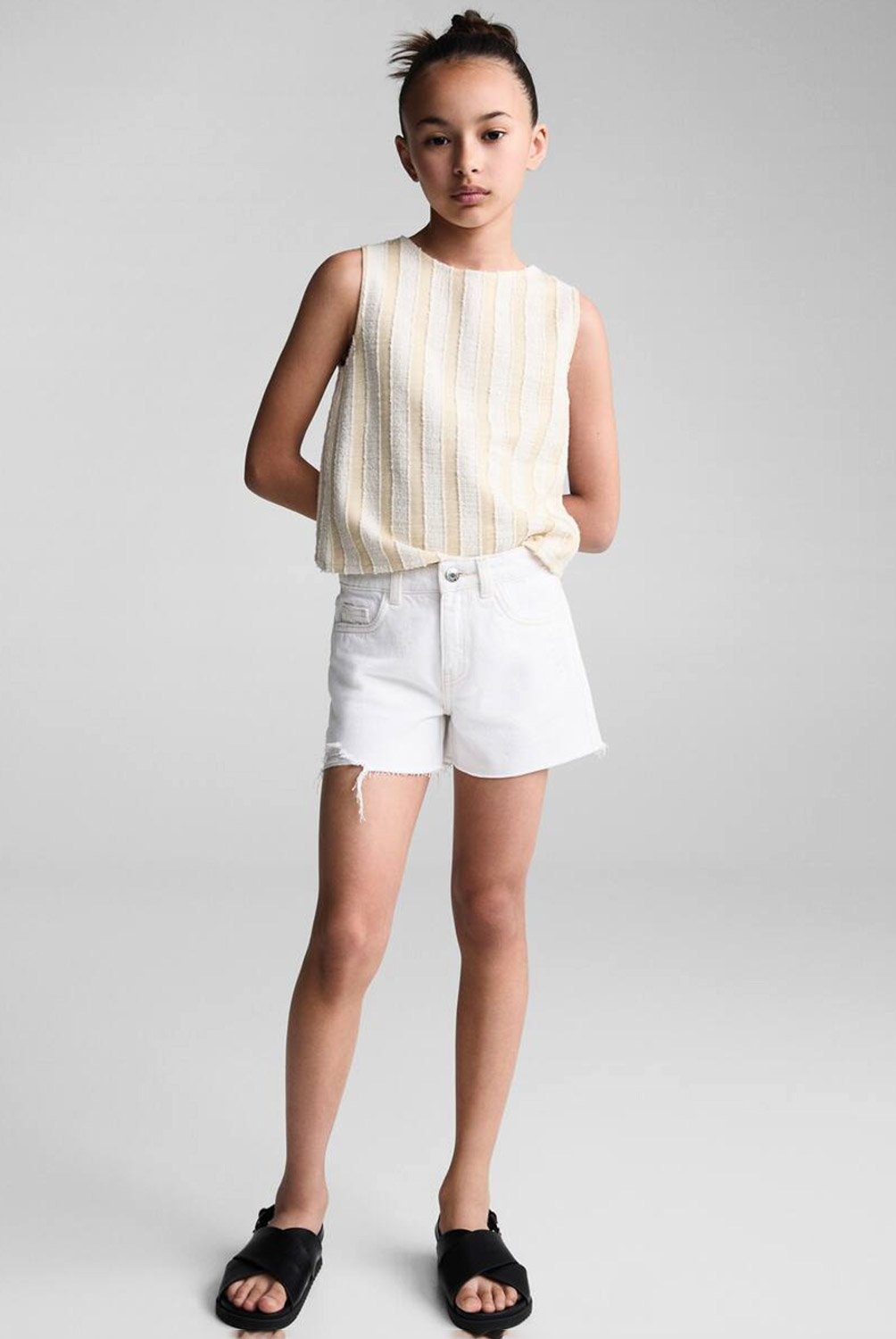 MANGO KIDS Short Vaquero Rotos Niña Mango Kids | falabella.com