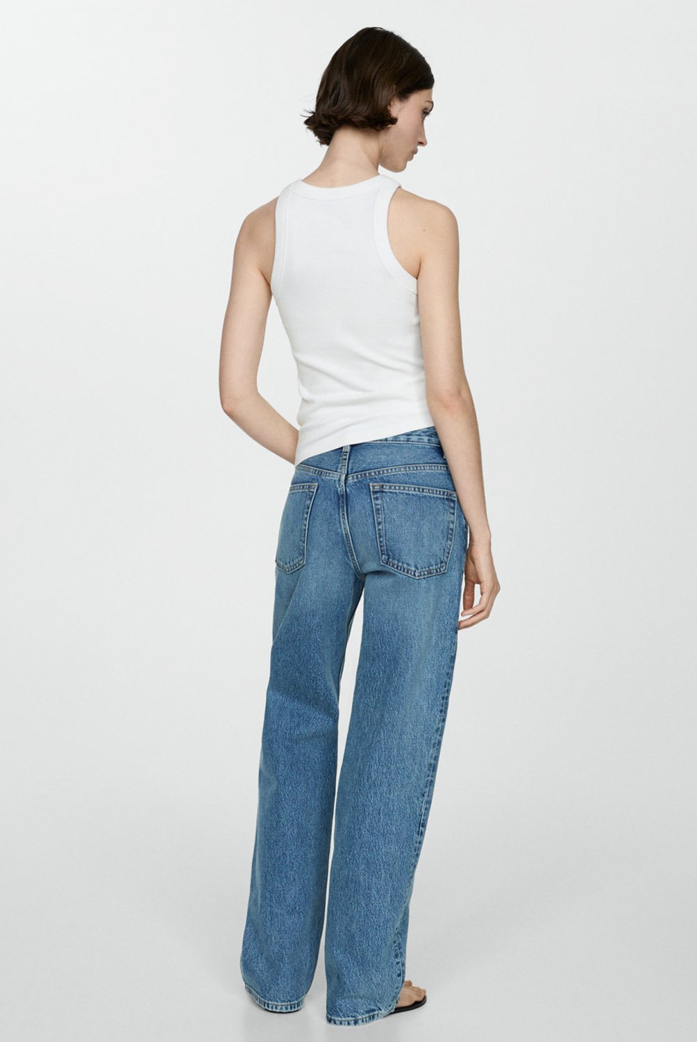 MANGO Top Canalé Algodón Mujer Mango | falabella.com