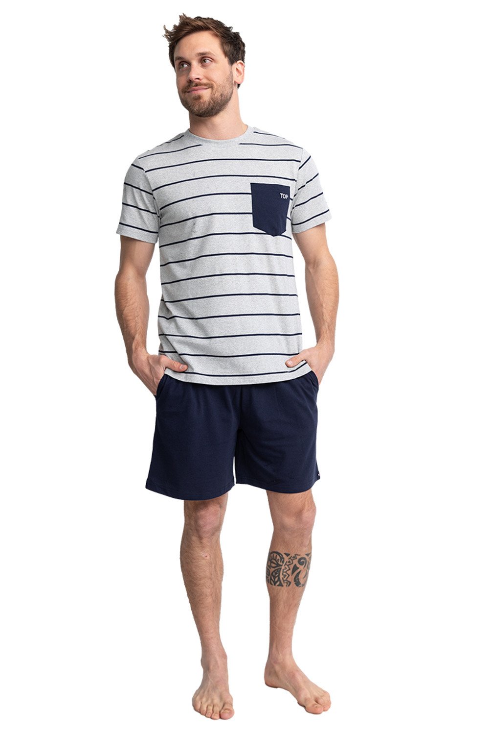 TOP Pijama Algodón Manga Corta Hombre Top | falabella.com