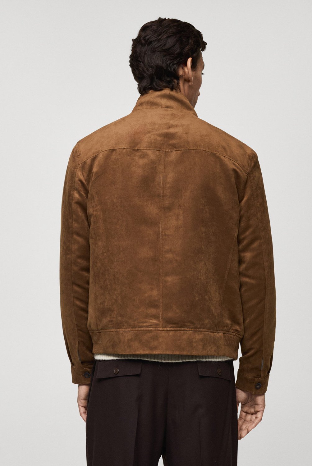 MANGO MAN Chaqueta Efecto Ante Cremallera Hombre Mango Man | falabella.com
