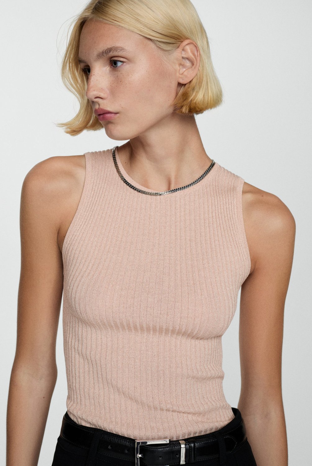 MANGO Top Punto Canalé Mujer Mango | falabella.com