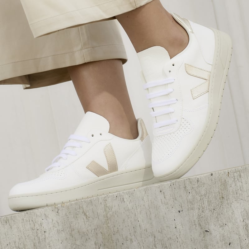 VEJA V-10 Zapatilla Urbana Mujer Cuero Blanco Veja | falabella.com