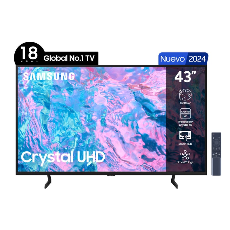 SAMSUNG LED 4K UHD Samsung 43" CU7090 Smart TV 2024 | falabella.com