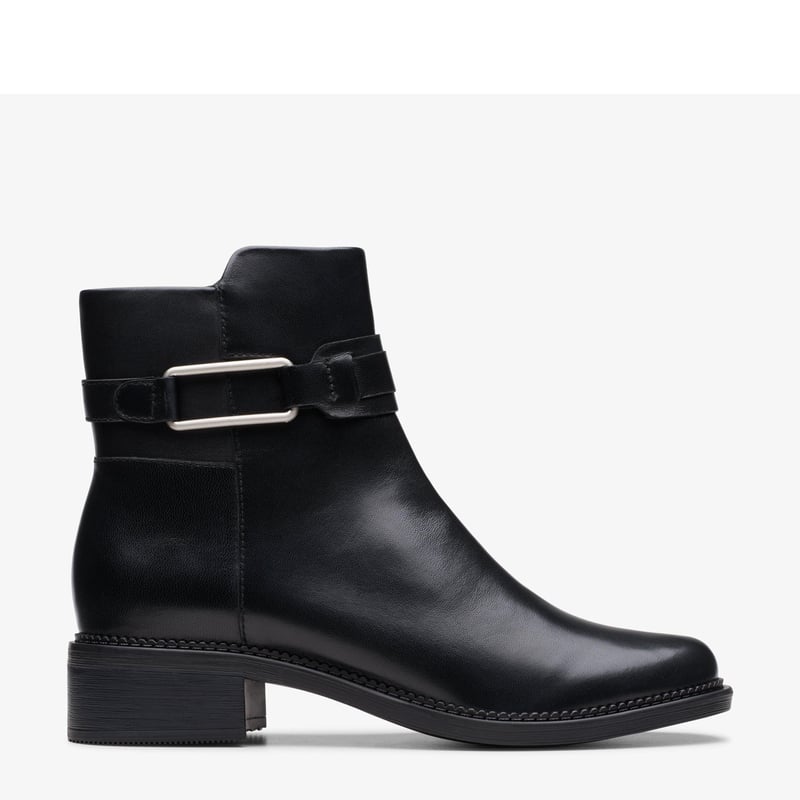 CLARKS Botín Mujer Cuero Negro Clarks | falabella.com